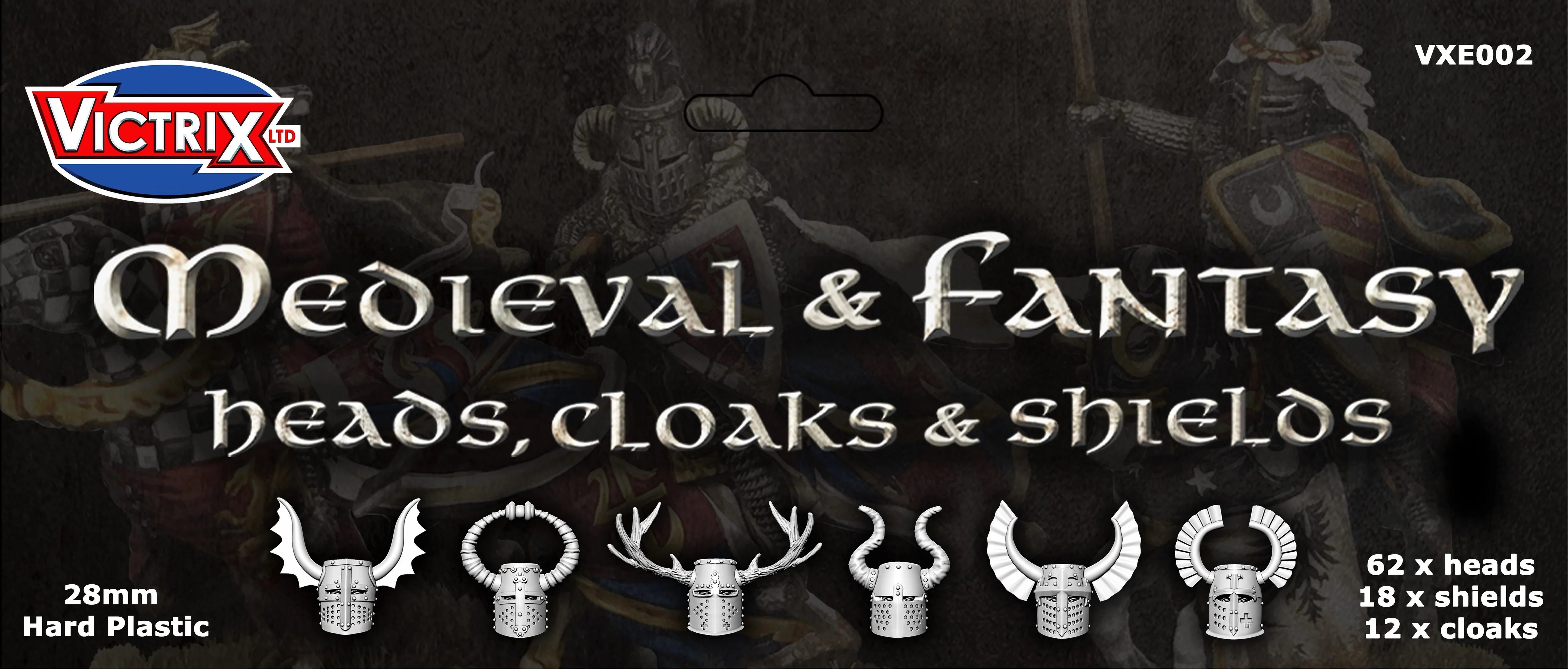VICTRIX - Medieval & Fantasy Heads, Cloaks & Shields VXE002