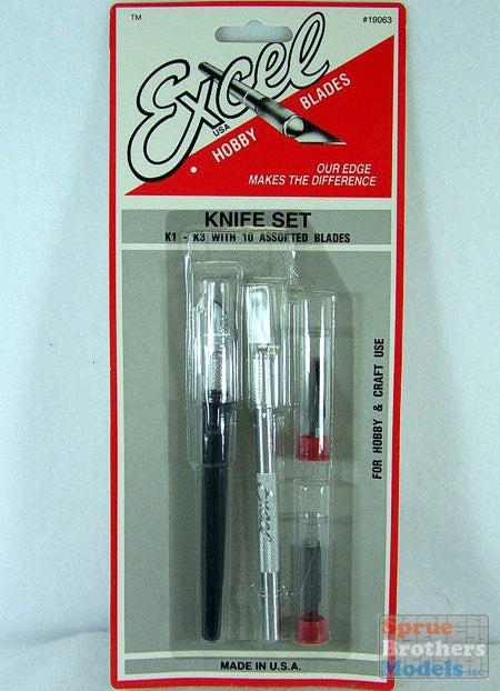 Excel Basic Knife Set with K1, K3 Handles & 10 Blades
